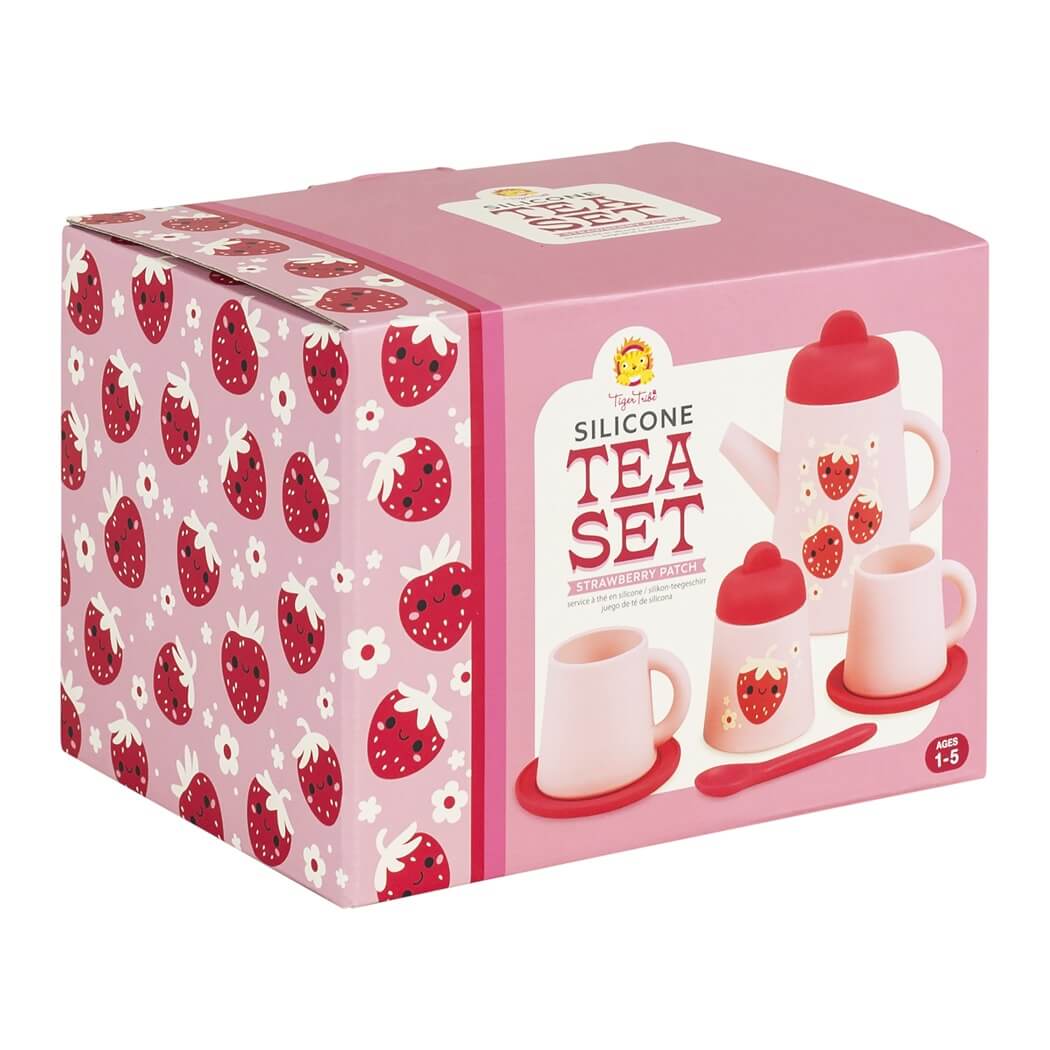 Silicone Tea Set - Strawberry Patch - by Tiger Tribe – The Toy Chest ...