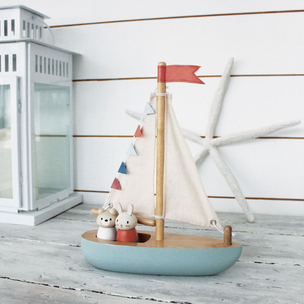 Wooden Toy Boat & Figurines Playset - Sailaway Boat – The Toy Chest ...