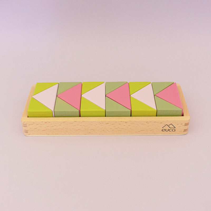 Wooden Block Set - Forest Triangles - Australian Made – The Toy Chest ...
