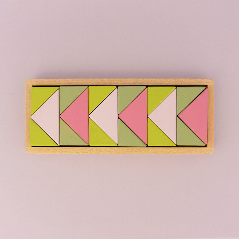 Wooden Block Set - Forest Triangles - Australian Made – The Toy Chest ...